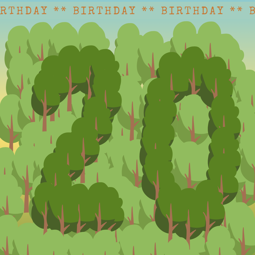 Rooted at Twenty- 20 trees for 20th birthday – Greenr Gifts